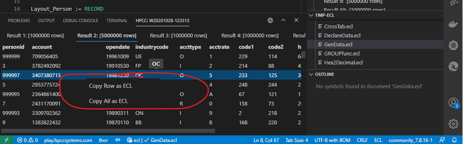 ECL Extension for VS Code - New features available now | HPCC Systems